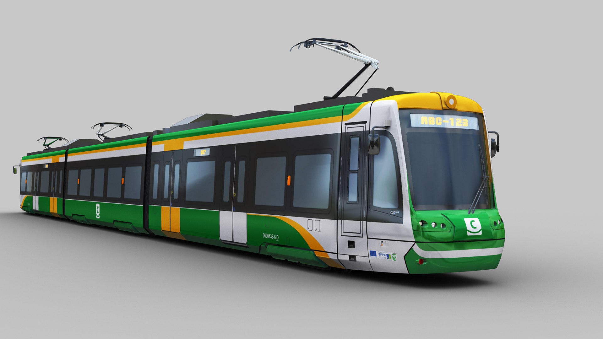 Low Poly Tram 16 Model - TurboSquid 1914174