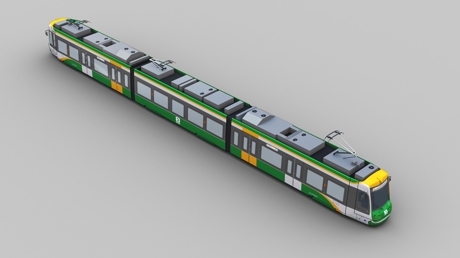 Low Poly Tram 16 Model - TurboSquid 1914174