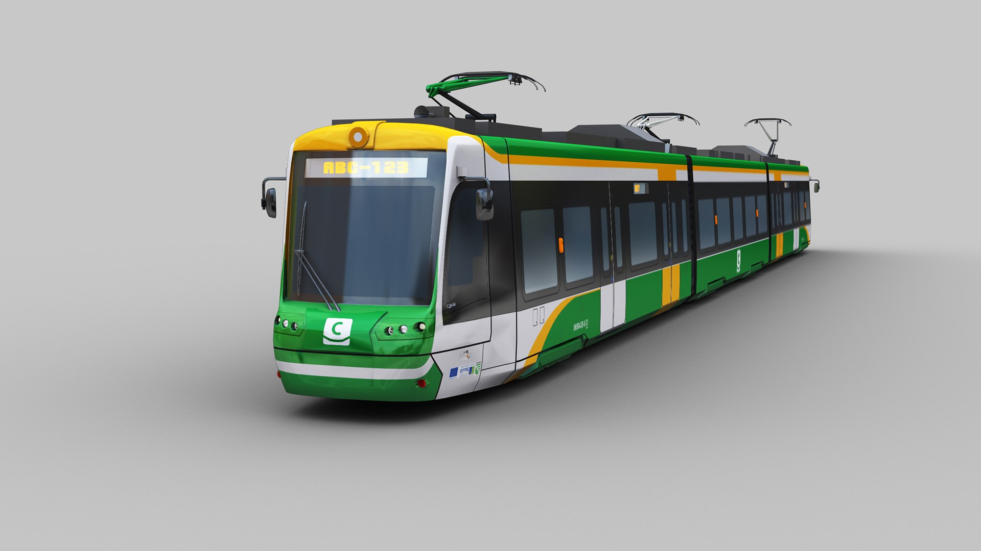 Low Poly Tram 16 Model - TurboSquid 1914174