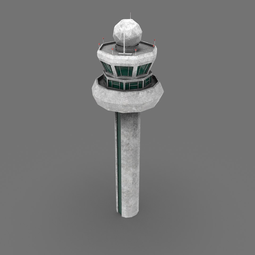3D Airport Tower - TurboSquid 2055551