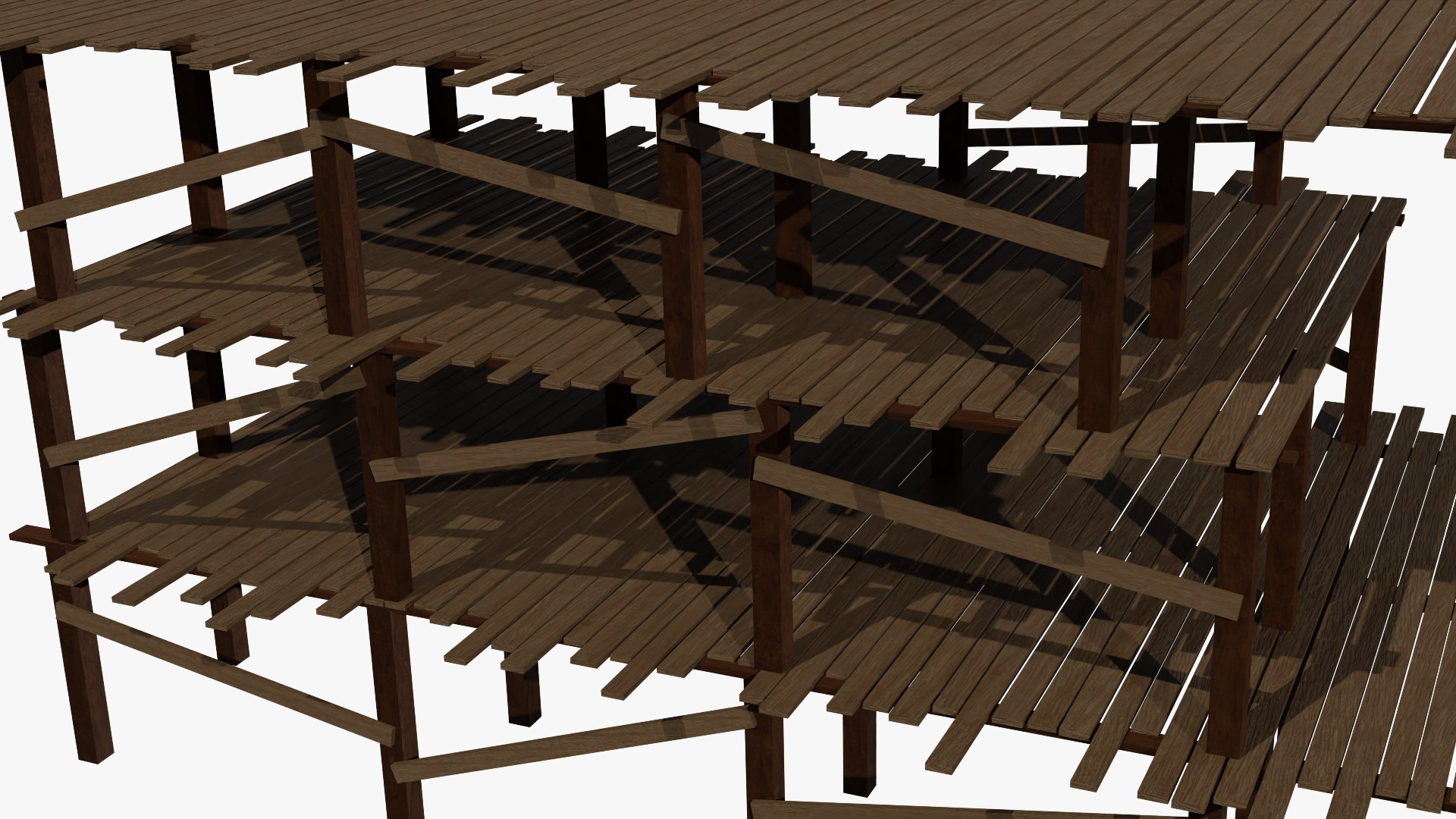 3D Wooden Scaffolding N 4 - TurboSquid 2351033