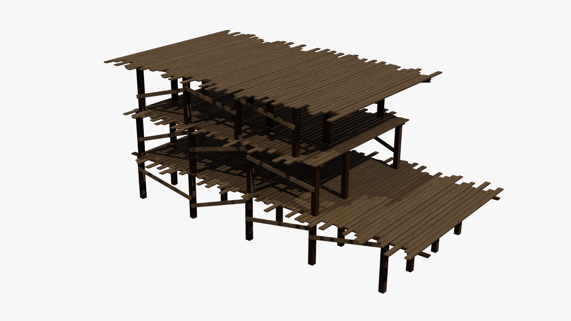 3D Wooden Scaffolding N 4 - TurboSquid 2351033