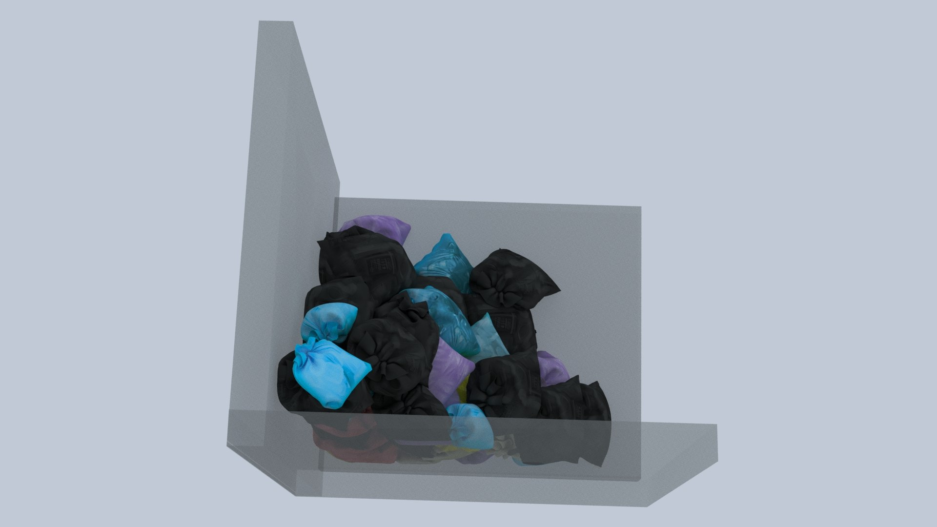 3D Big Garbage Bags Pile In Interior Street Corner - TurboSquid 1965301