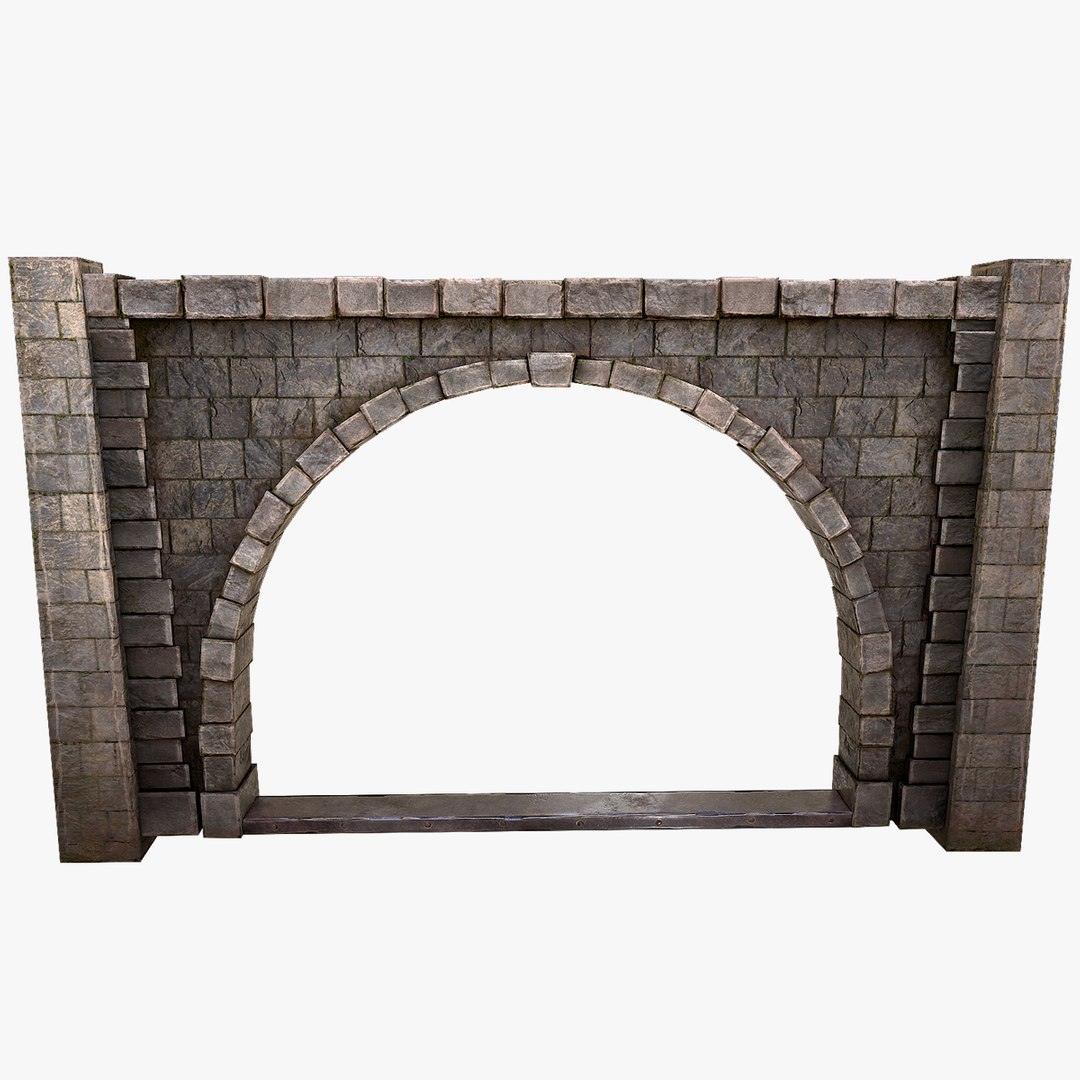 3D Medieval Prison Wall with Arch - TurboSquid 2017587