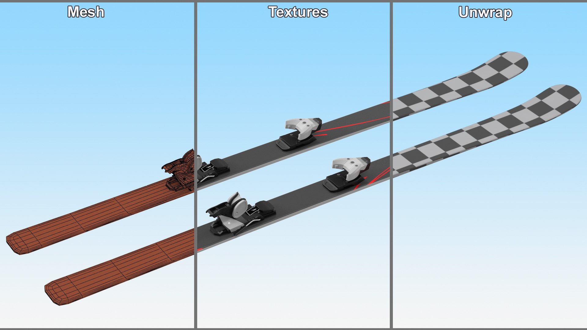 3D Model Snow Skis 4 - TurboSquid 2061168