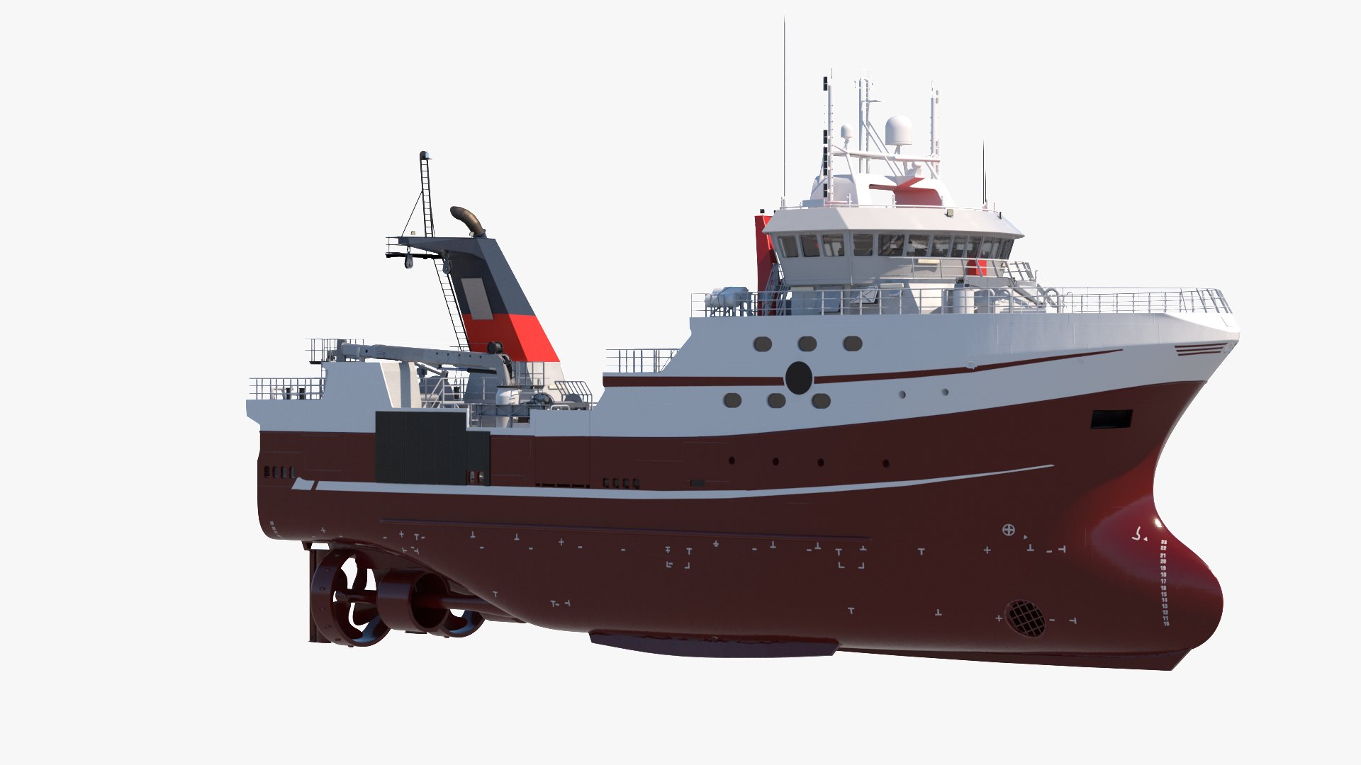 Trawler Fishing Vessels Trawls 3D Model - TurboSquid 1620916