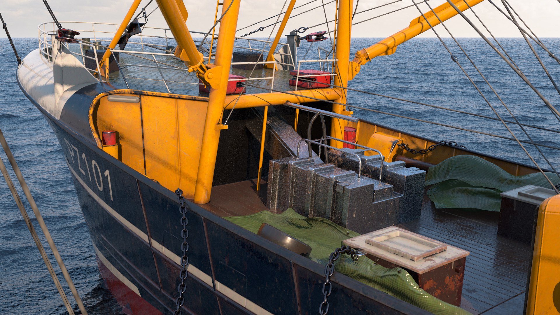 Trawler fishing vessels trawls 3D model - TurboSquid 1620916