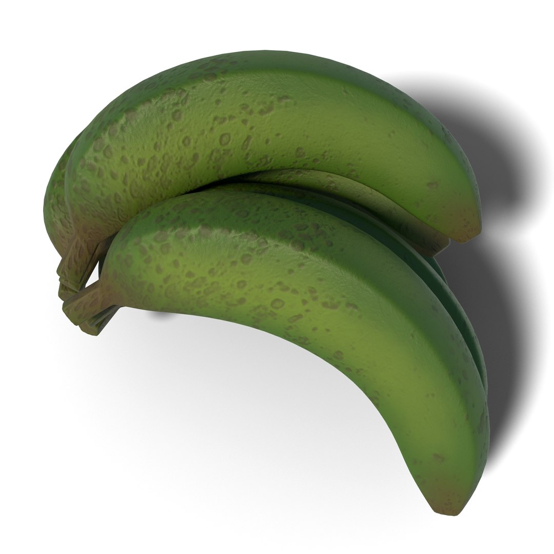 Raw Banana Bunch model - TurboSquid 2090185