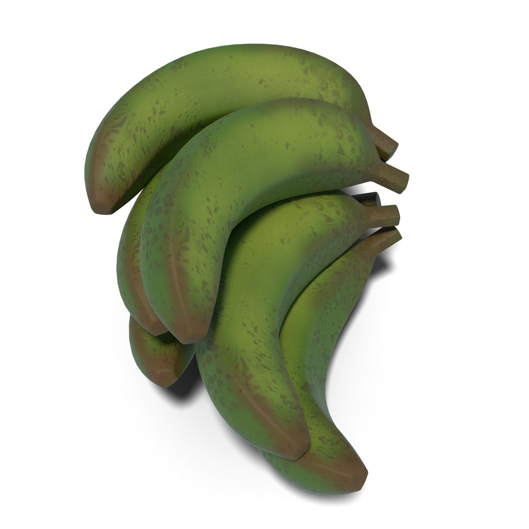 Raw Banana Bunch model - TurboSquid 2090185