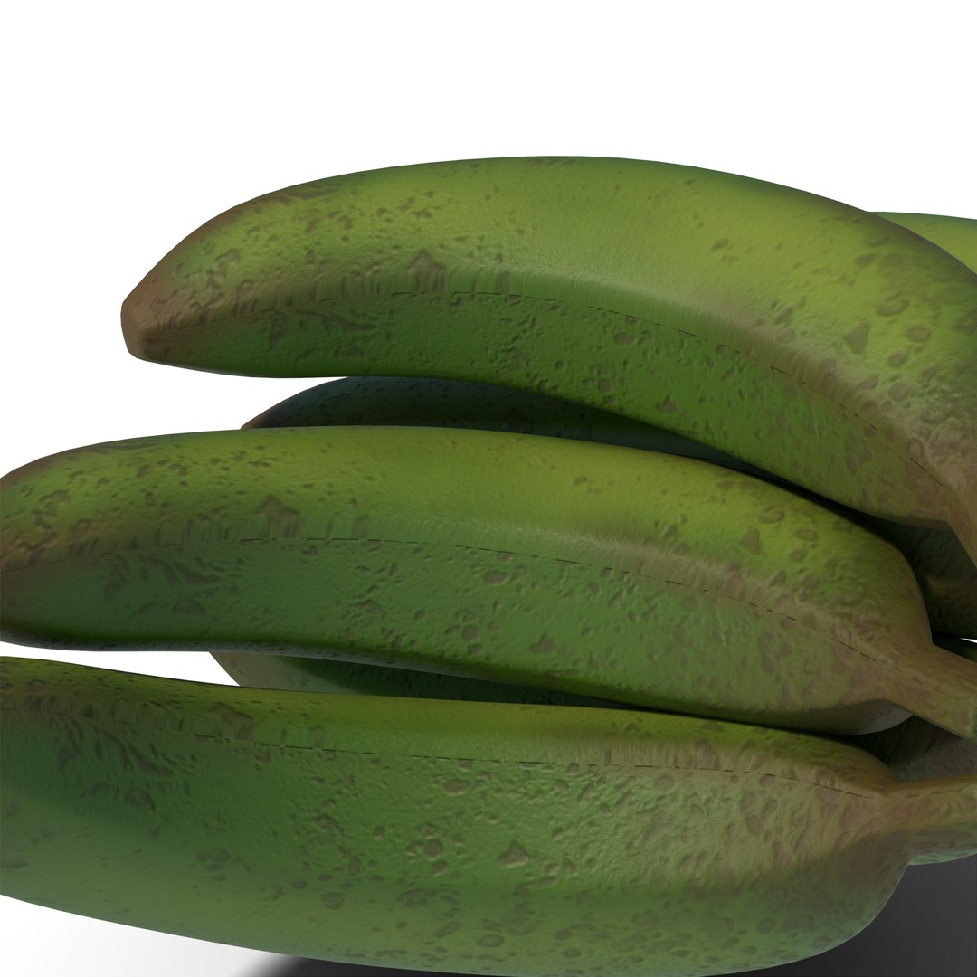 Raw Banana Bunch model - TurboSquid 2090185