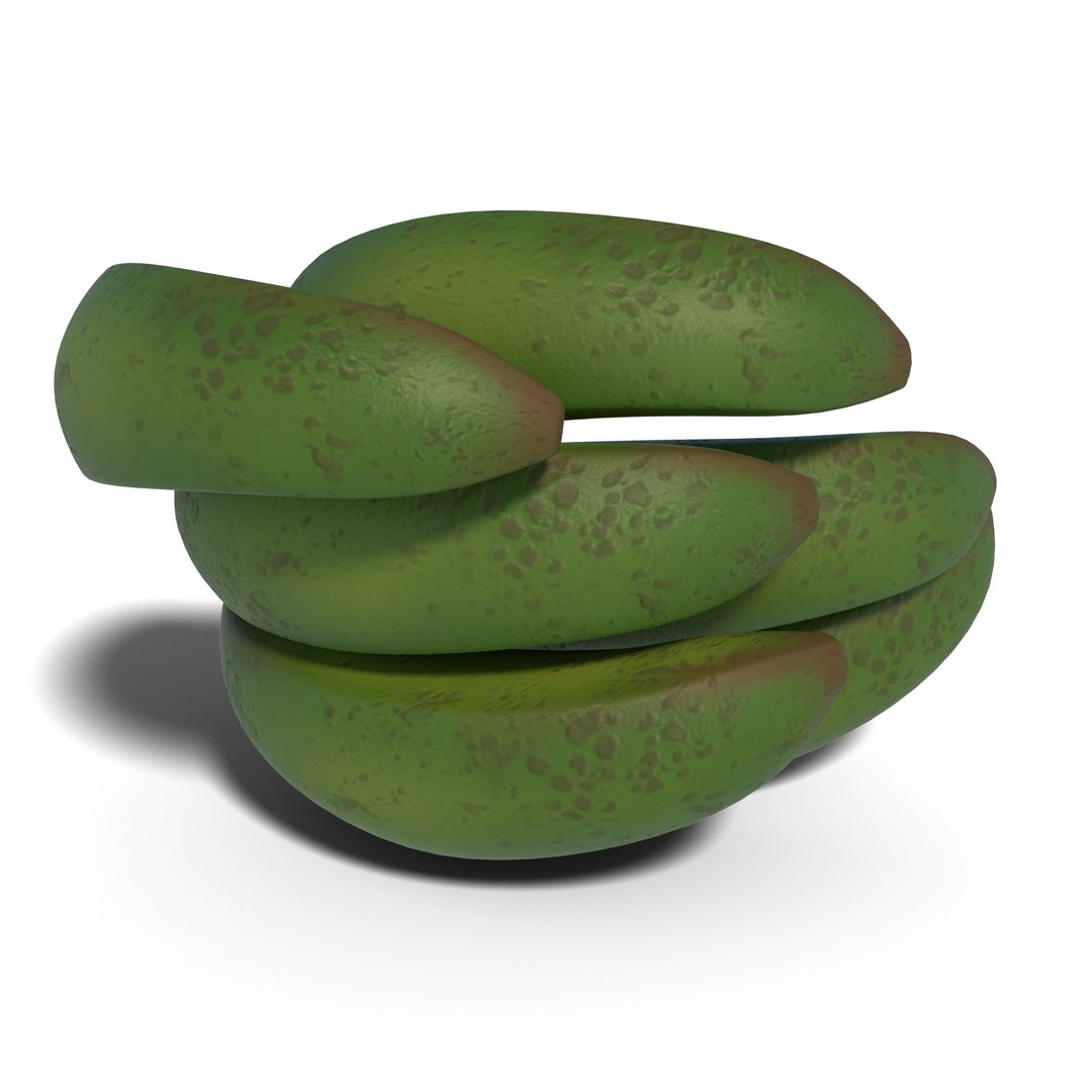 Raw Banana Bunch model - TurboSquid 2090185