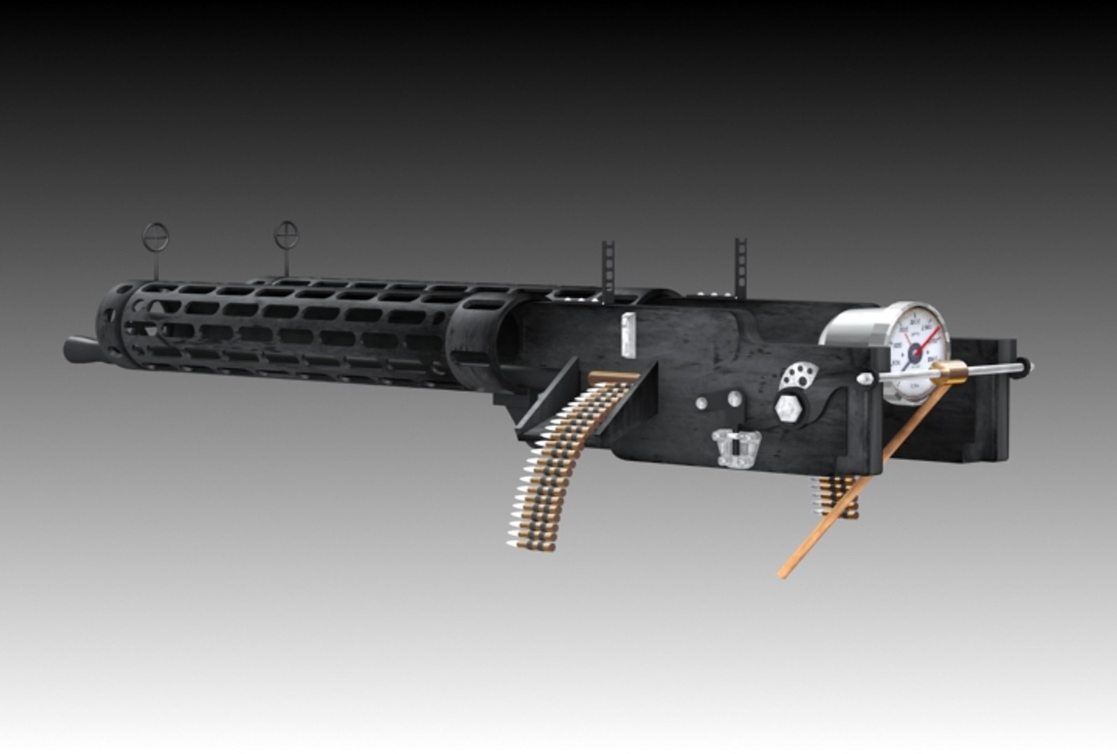 3d Spandau Machine Guns Model