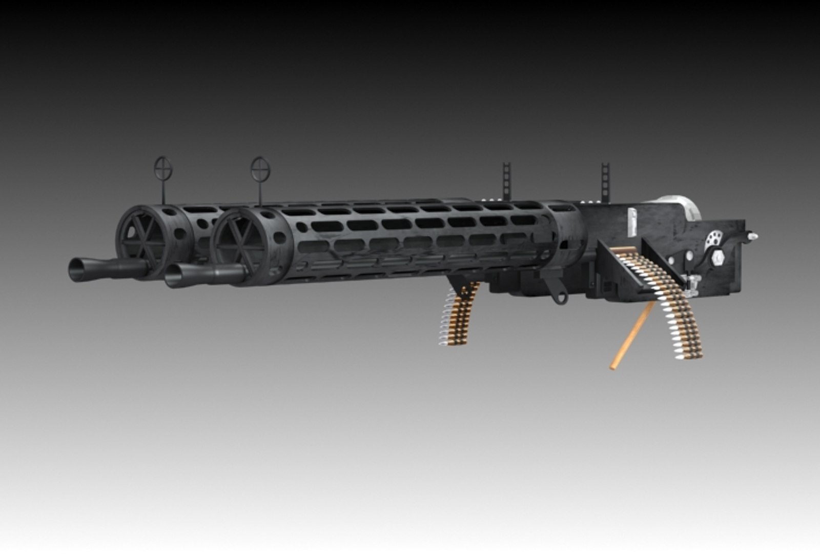 3d Spandau Machine Guns Model