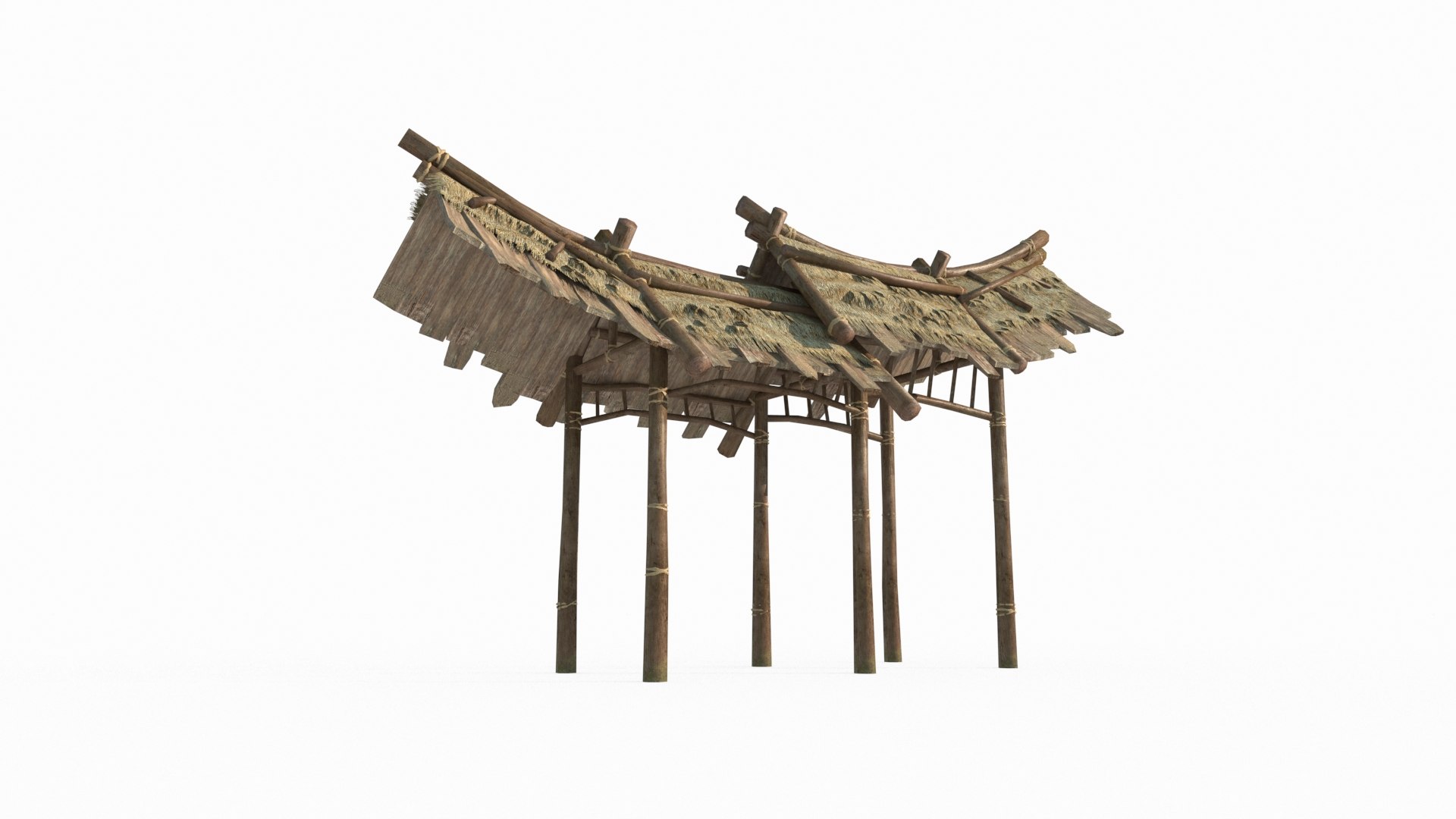 3D Rural rice field pavilion - TurboSquid 2119085