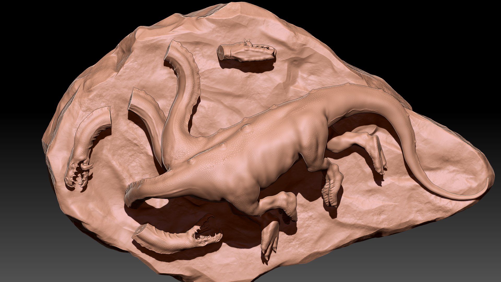 Dead Hydra 3D Model - TurboSquid 2088729