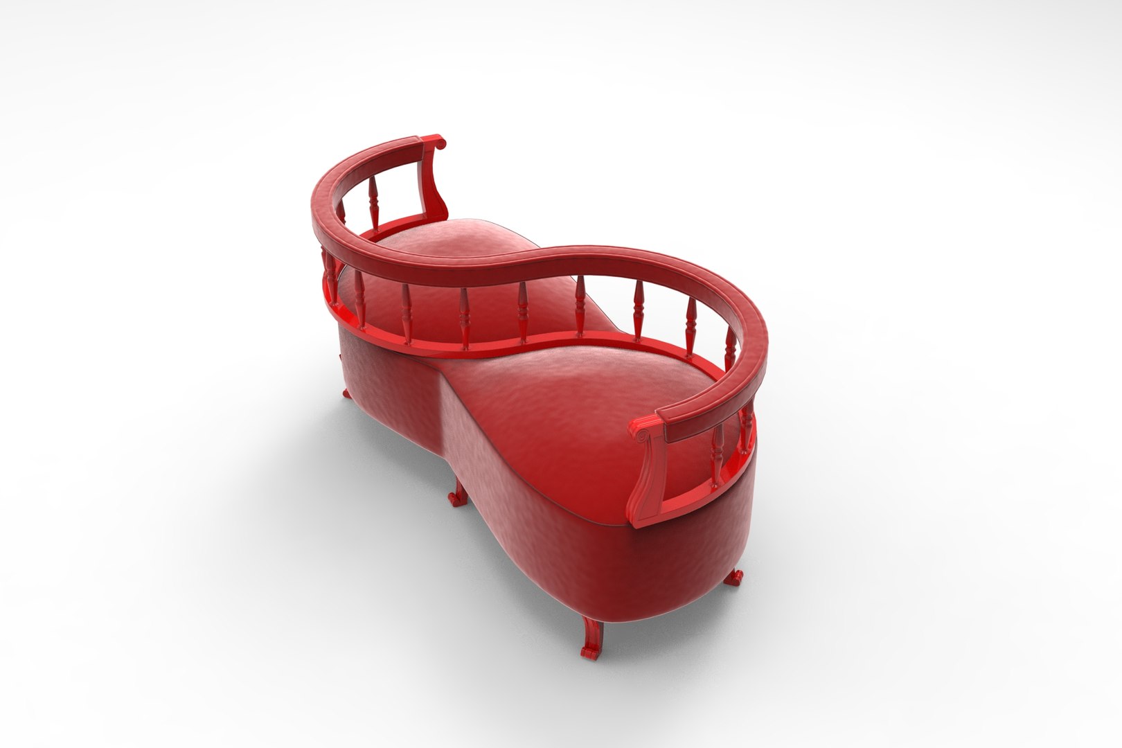 Conversation Sofa 3D Model - TurboSquid 1829368