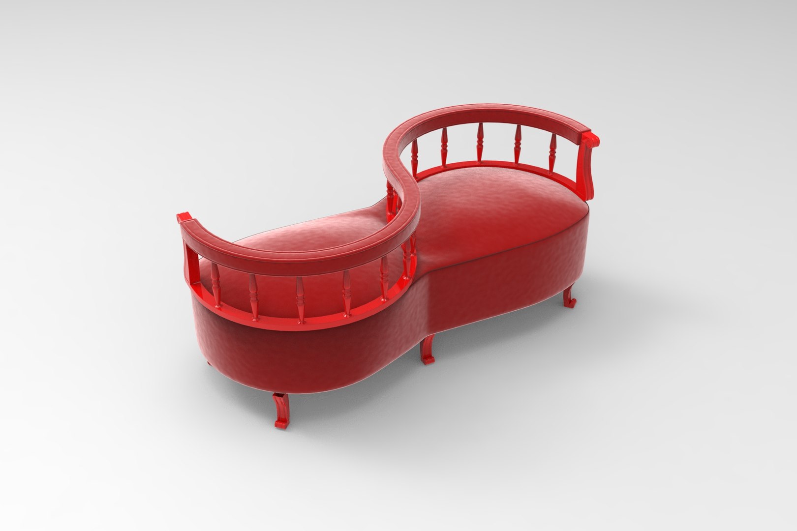 Conversation Sofa 3D Model - TurboSquid 1829368