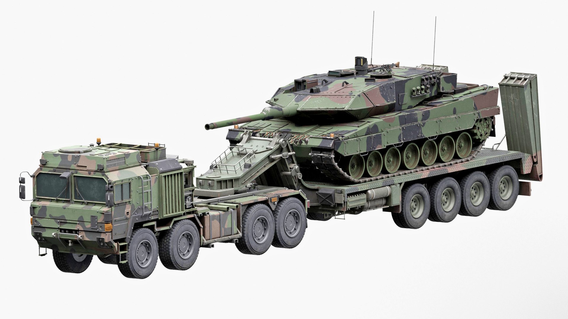 Rheinmetall HX81 Military Truck With Troller Tank 3D - TurboSquid 2243967