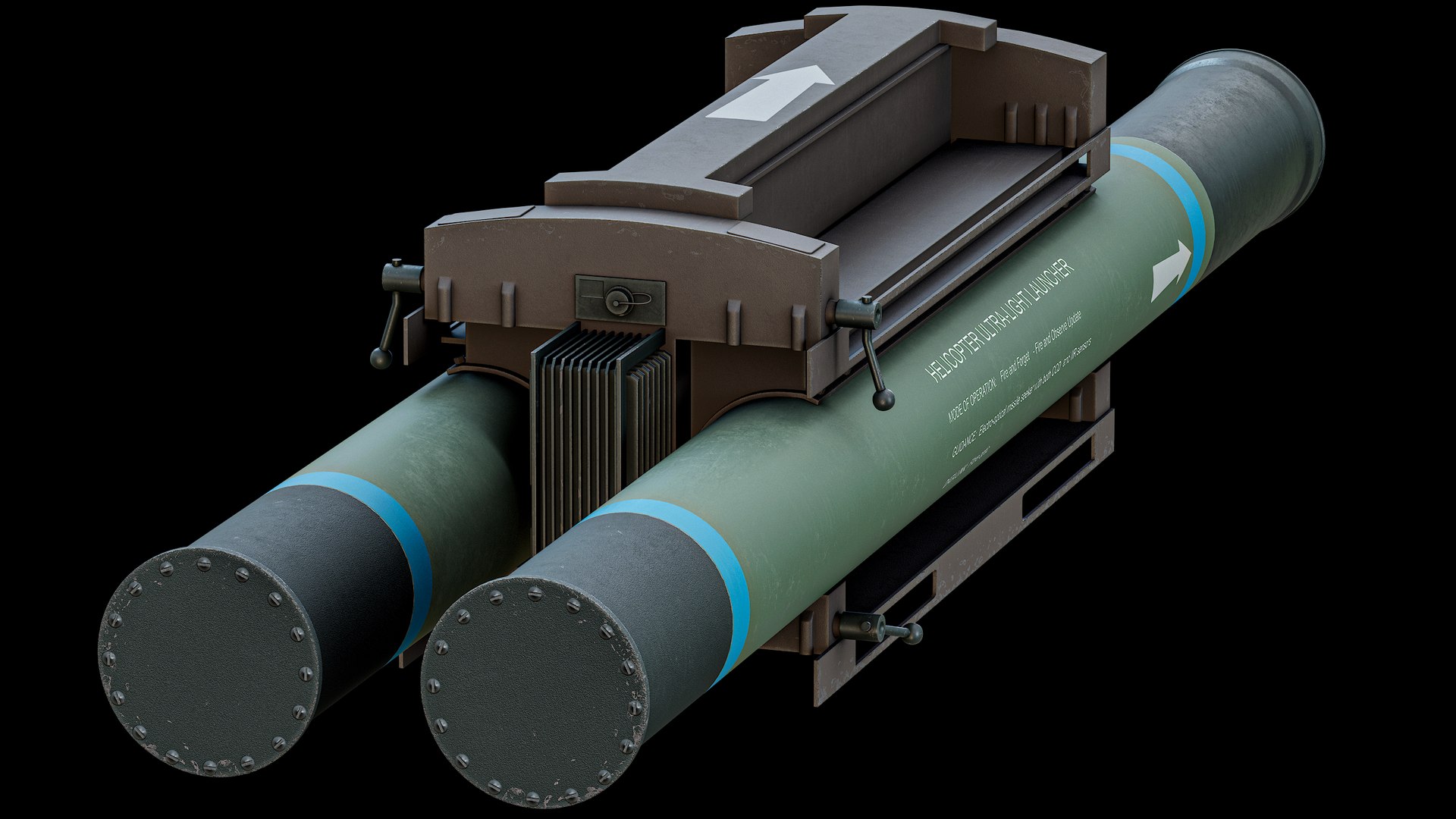 3D Spike ER2 Missile With The Helicopter Launcher PBR - TurboSquid 2319381