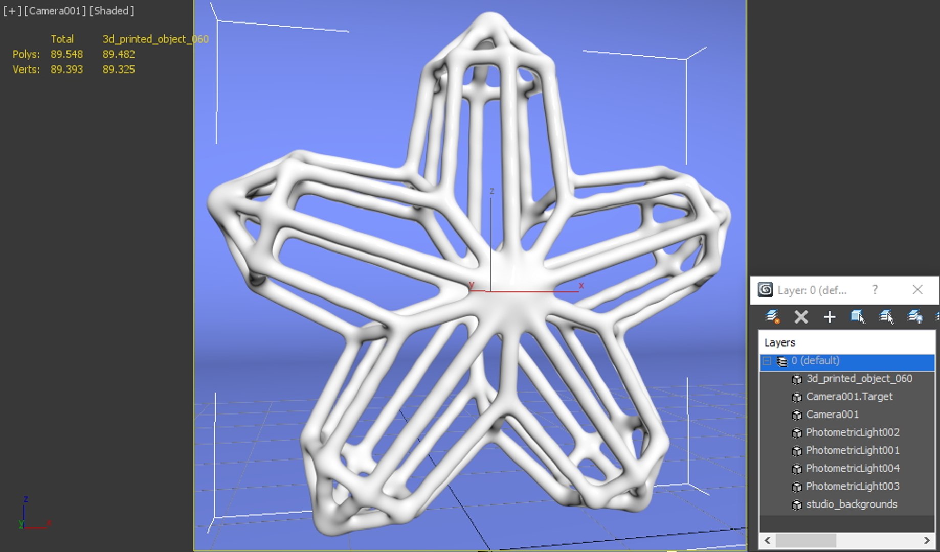 Printed Object 3d Max