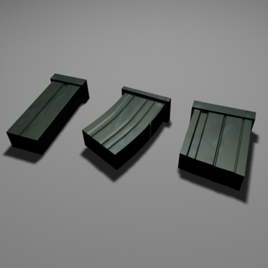 Machine Gun Clips 3d Model