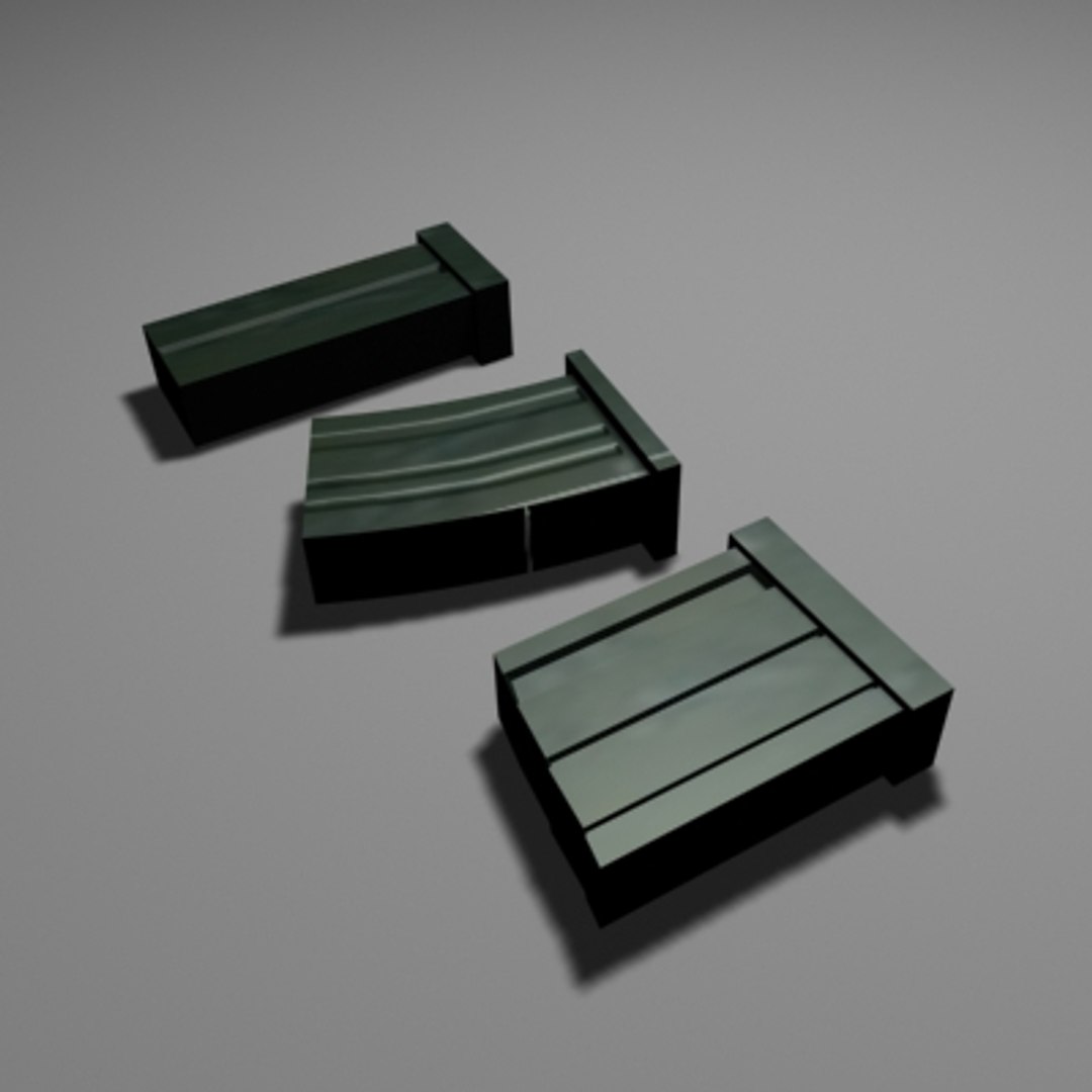 Machine Gun Clips 3d Model