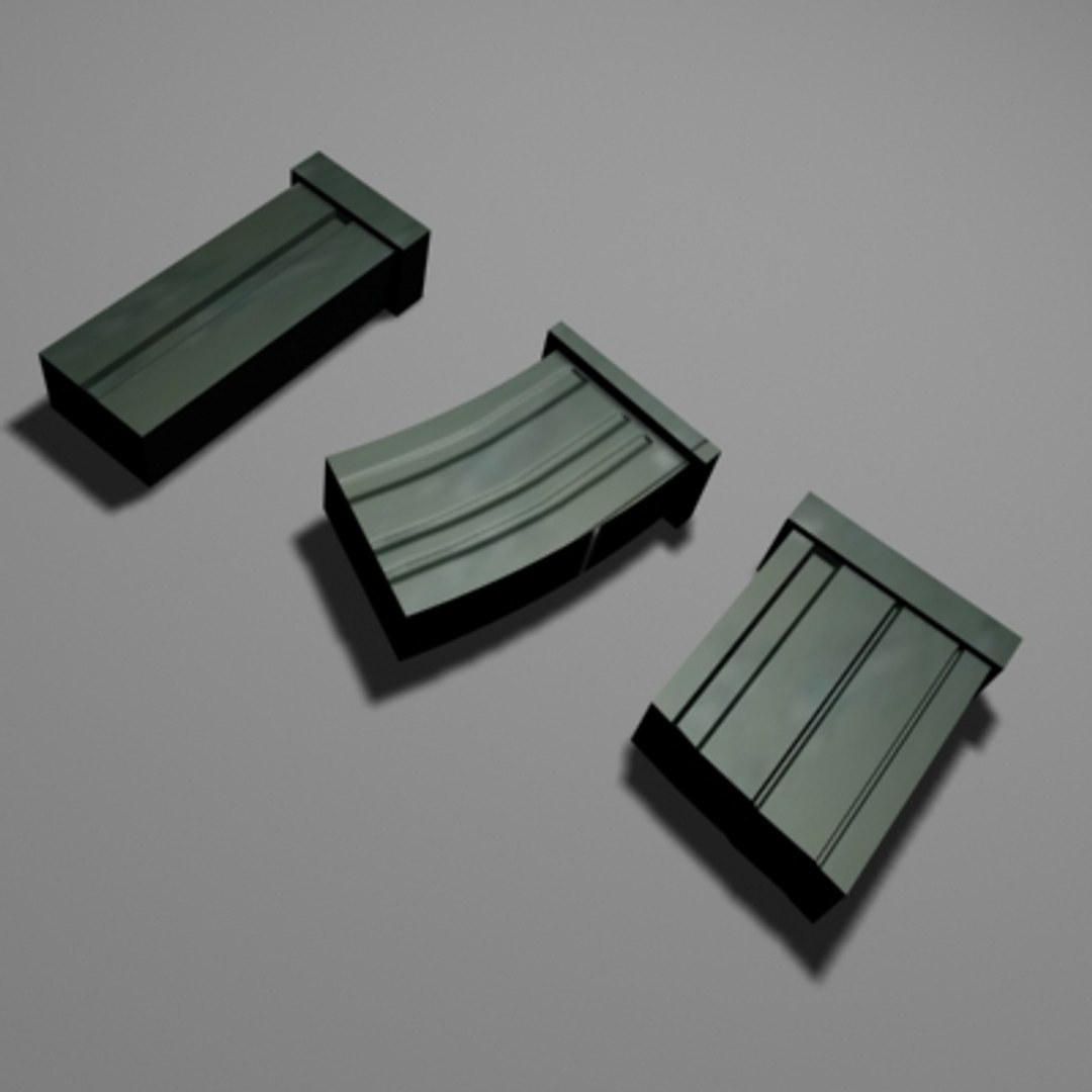 Machine Gun Clips 3d Model