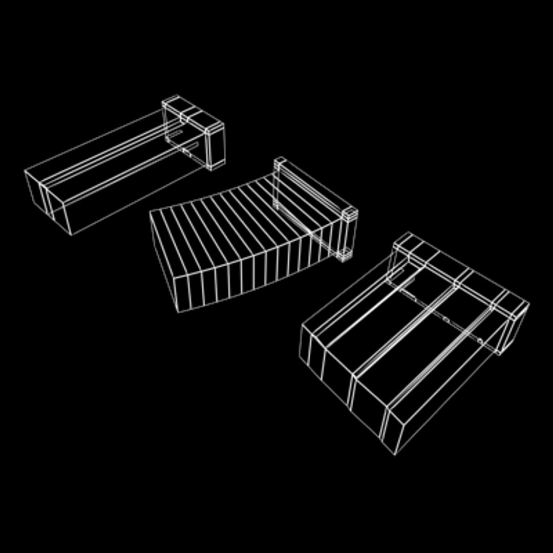 Machine Gun Clips 3d Model