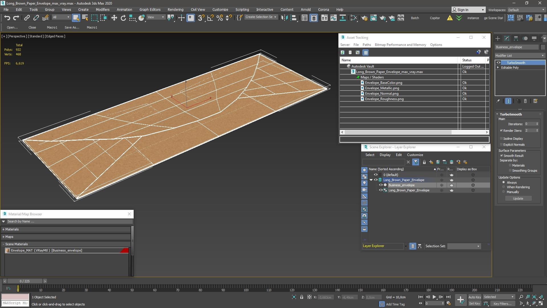 3D Long Brown Paper Envelope - TurboSquid 2405917