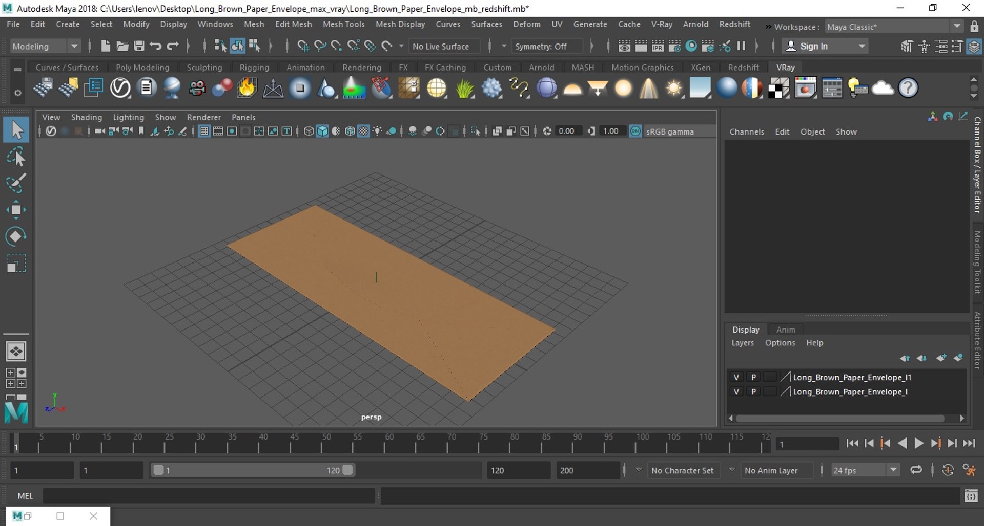 3D Long Brown Paper Envelope - TurboSquid 2405917