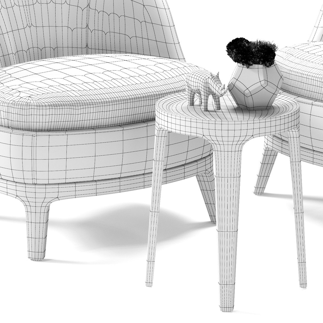 3D model flexform dragonfly armchair - TurboSquid 1251035