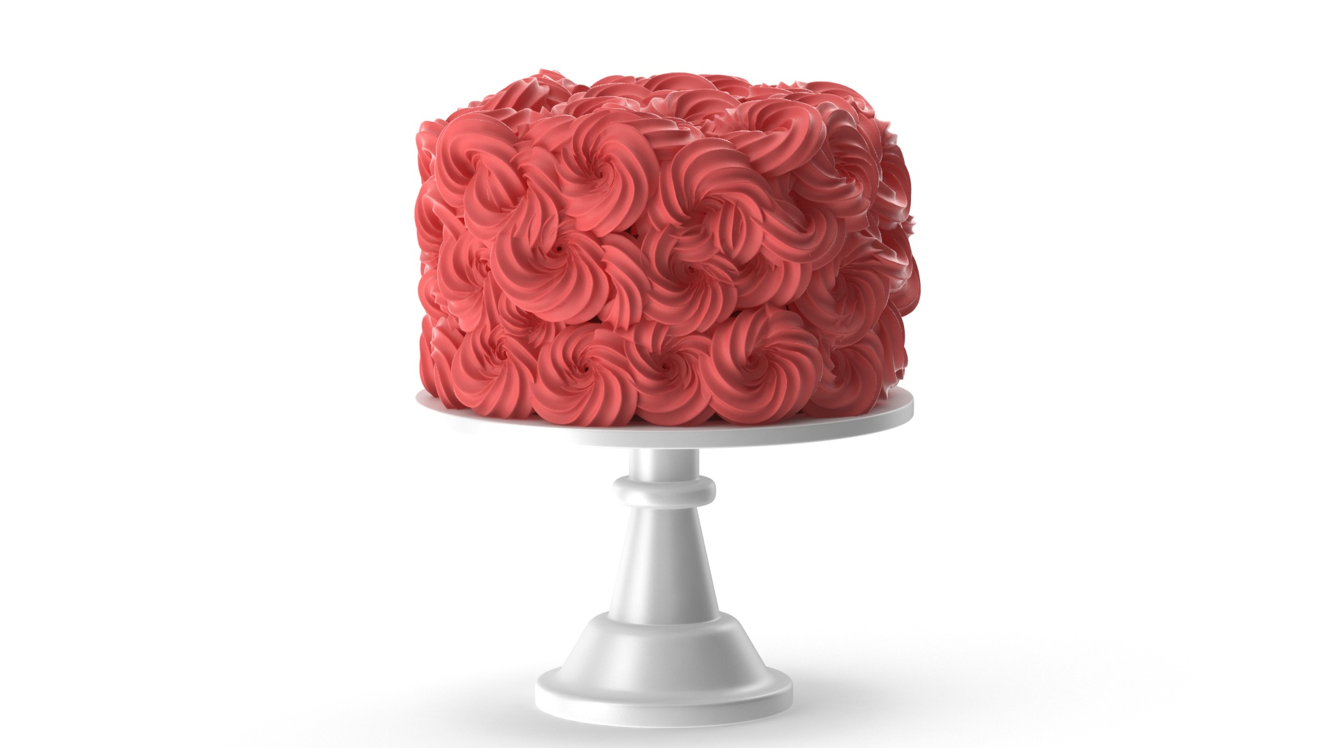 Red Flower Cake Model - TurboSquid 1815052