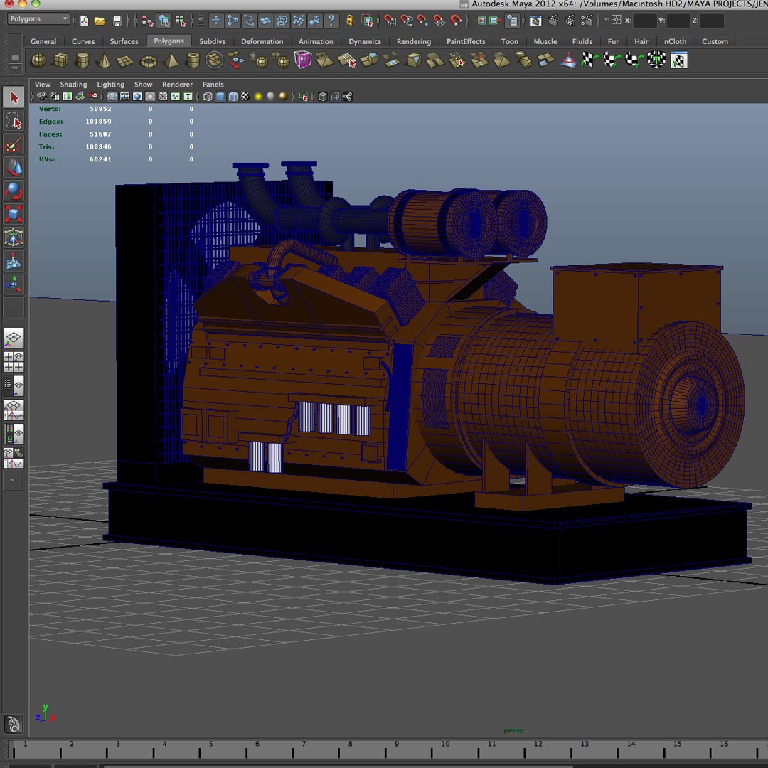 generator diesel obj