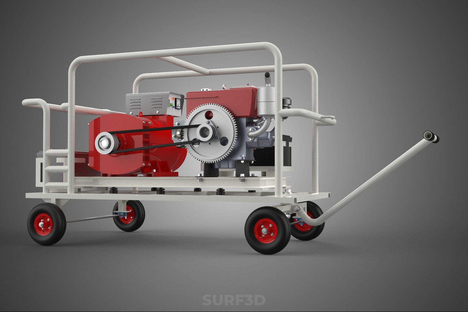 3D LARGE POWER BANK CHARGING STATION DIESEL GENERATOR SET GENSET KW ...