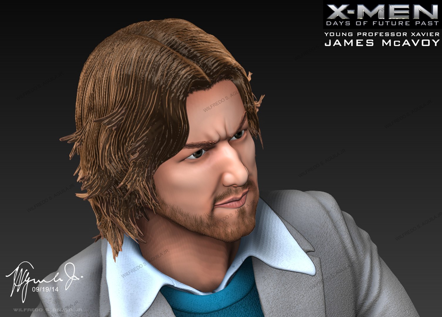 3d James Mcavoy Professor Xavier Model
