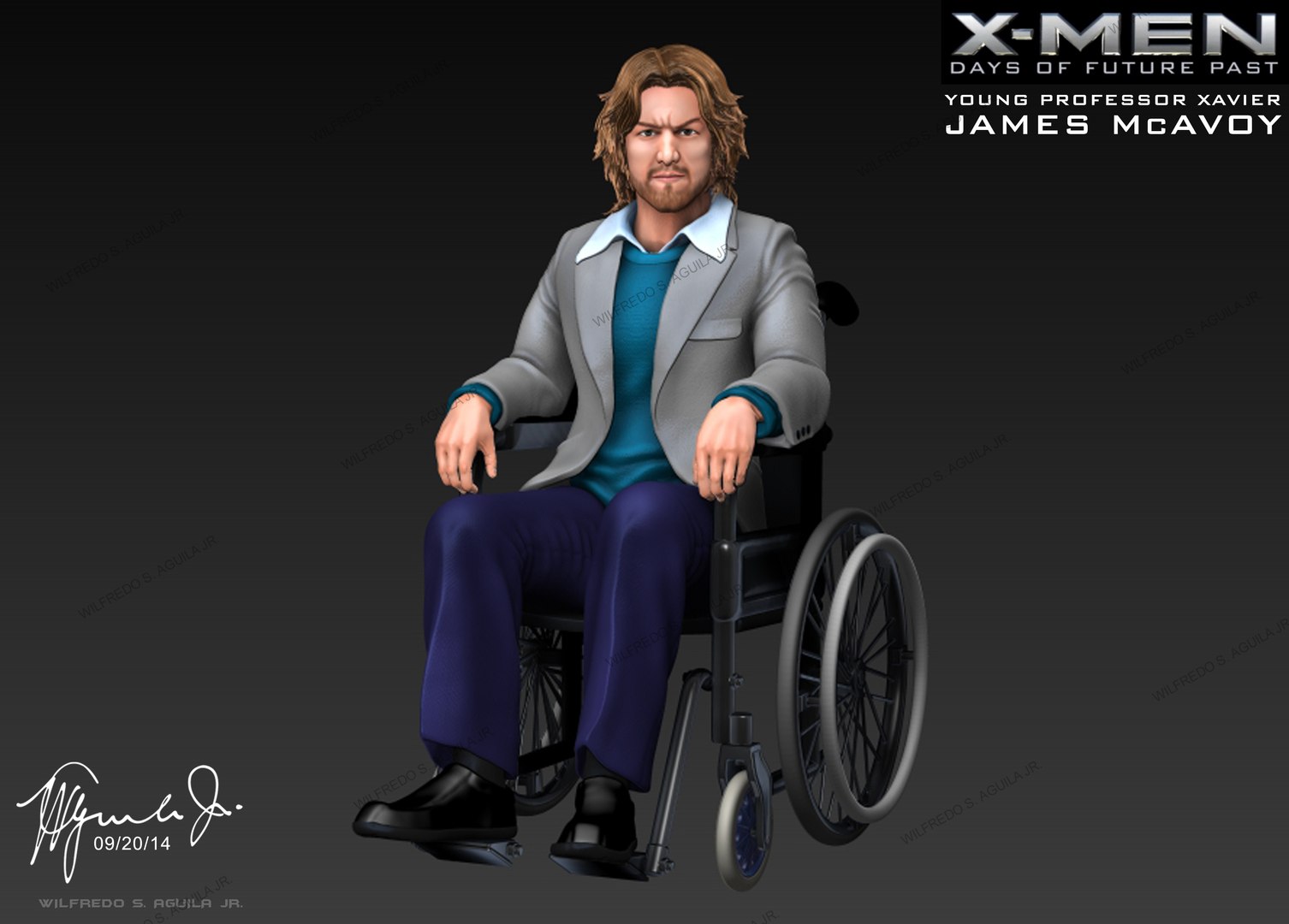3d James Mcavoy Professor Xavier Model