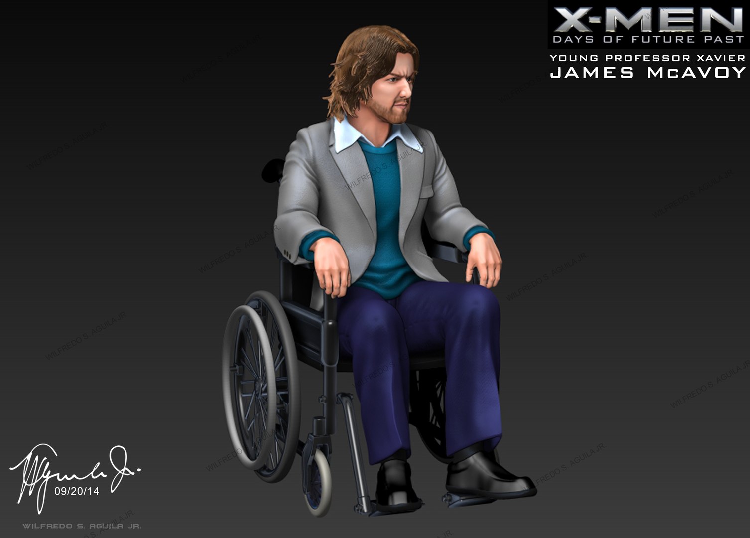 3d James Mcavoy Professor Xavier Model