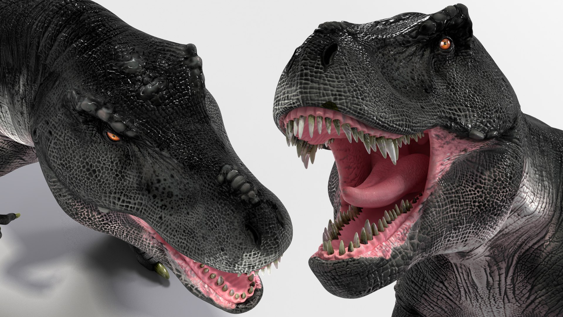 3D T Rex Roaring Animated Rigged - TurboSquid 2102890
