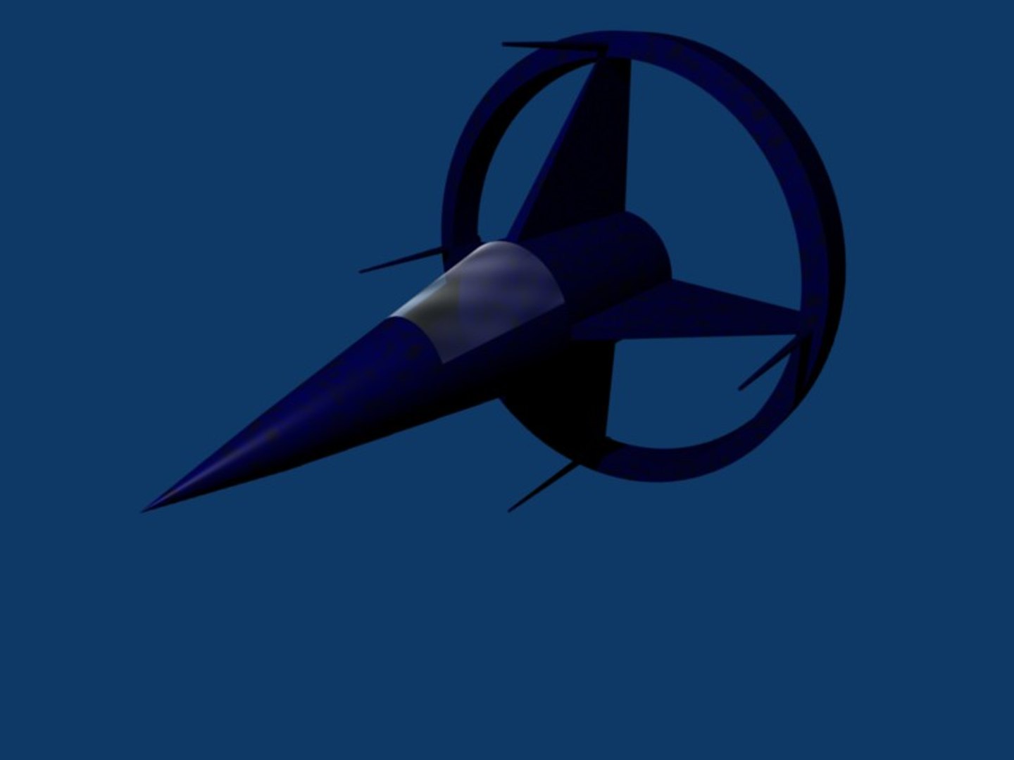 Free Obj Mode Blue Devil Spaceship
