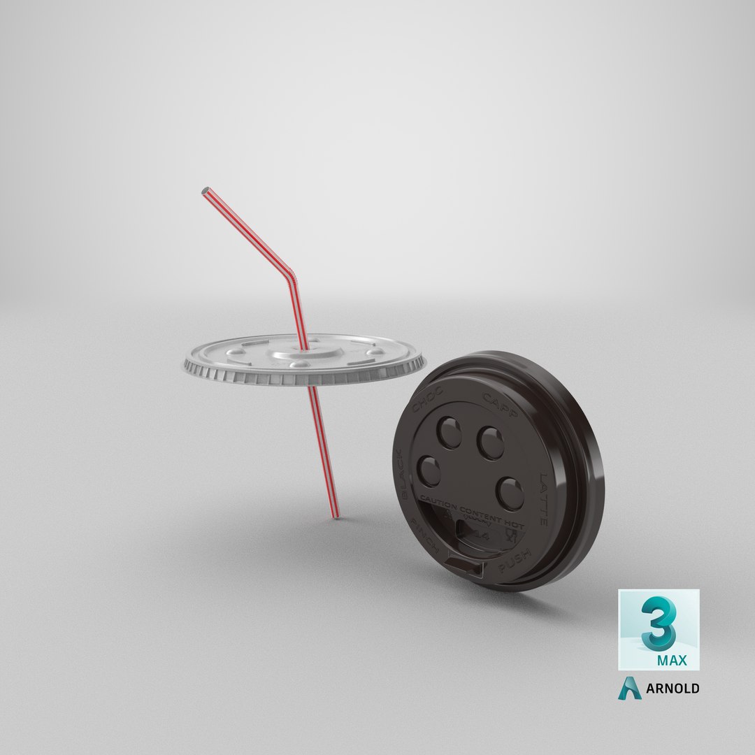 3D Two Detailed Cups Lid Model - TurboSquid 2013560