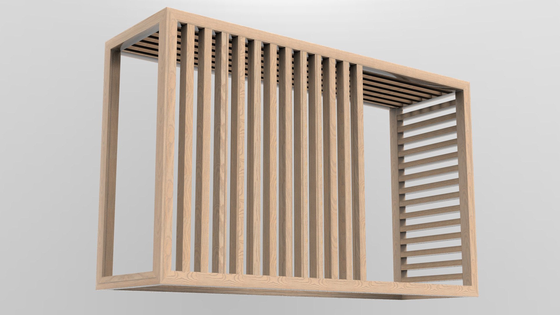 3D Natural Oak Console Table With Glass Top - TurboSquid 2206379