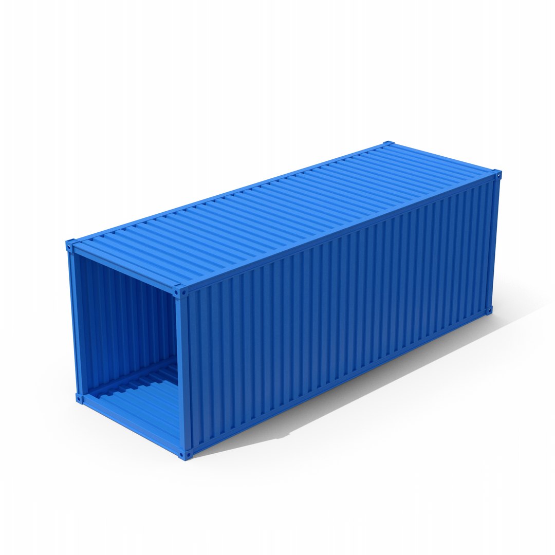 Blue Metal Container 3D - TurboSquid 2360127