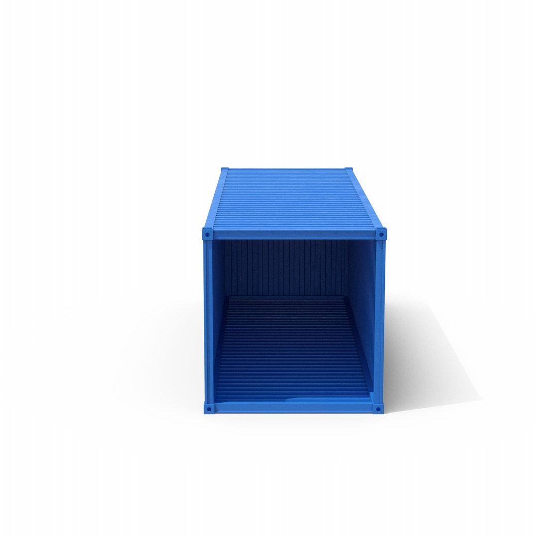 Blue Metal Container 3D - TurboSquid 2360127