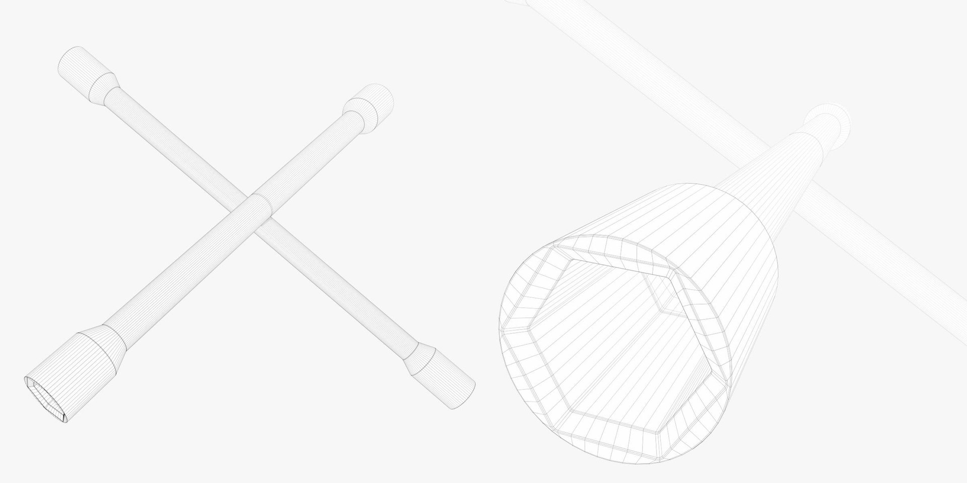 3D Cross Wrench Model - TurboSquid 2520917