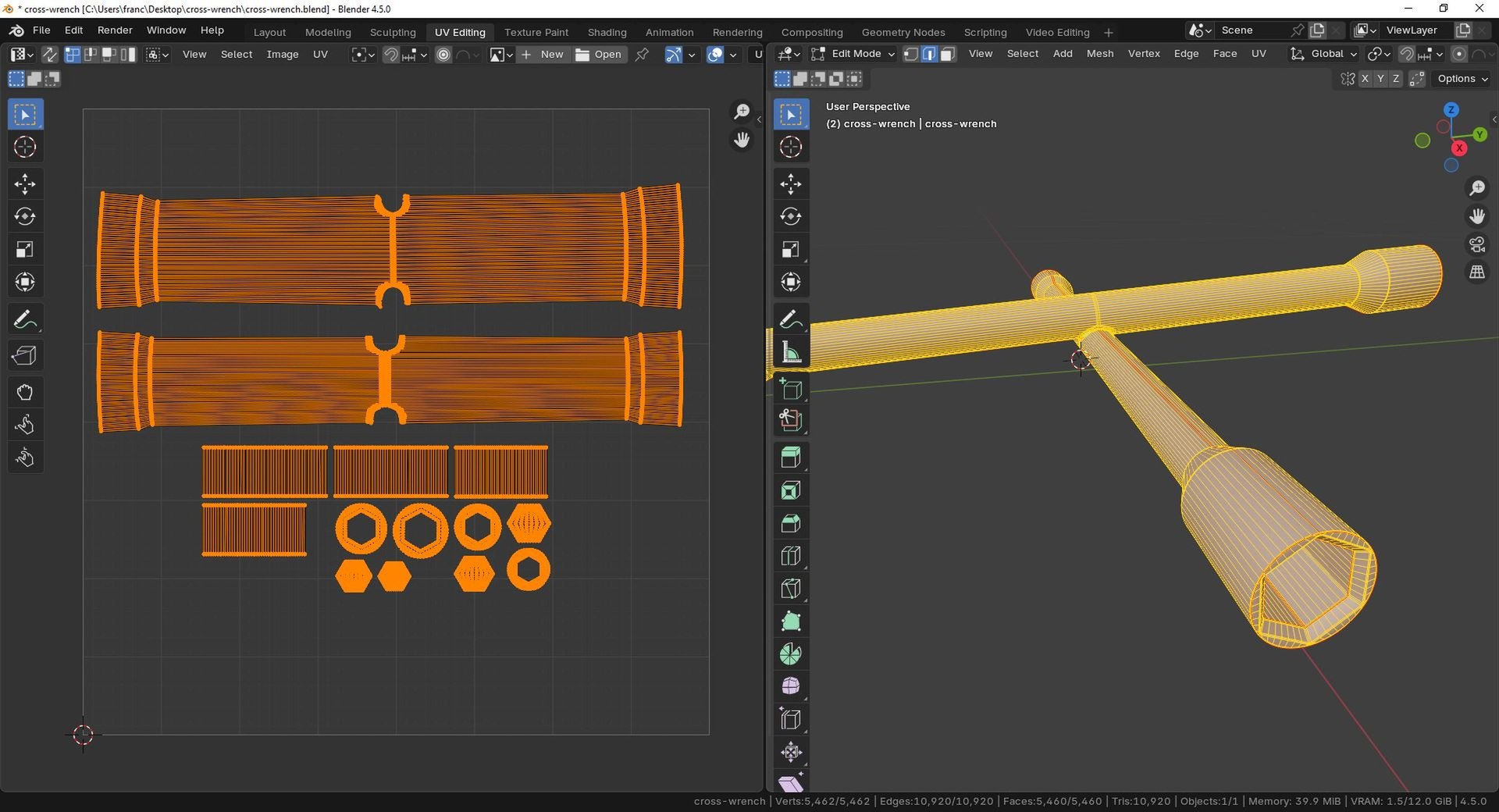 3D Cross Wrench Model - TurboSquid 2520917