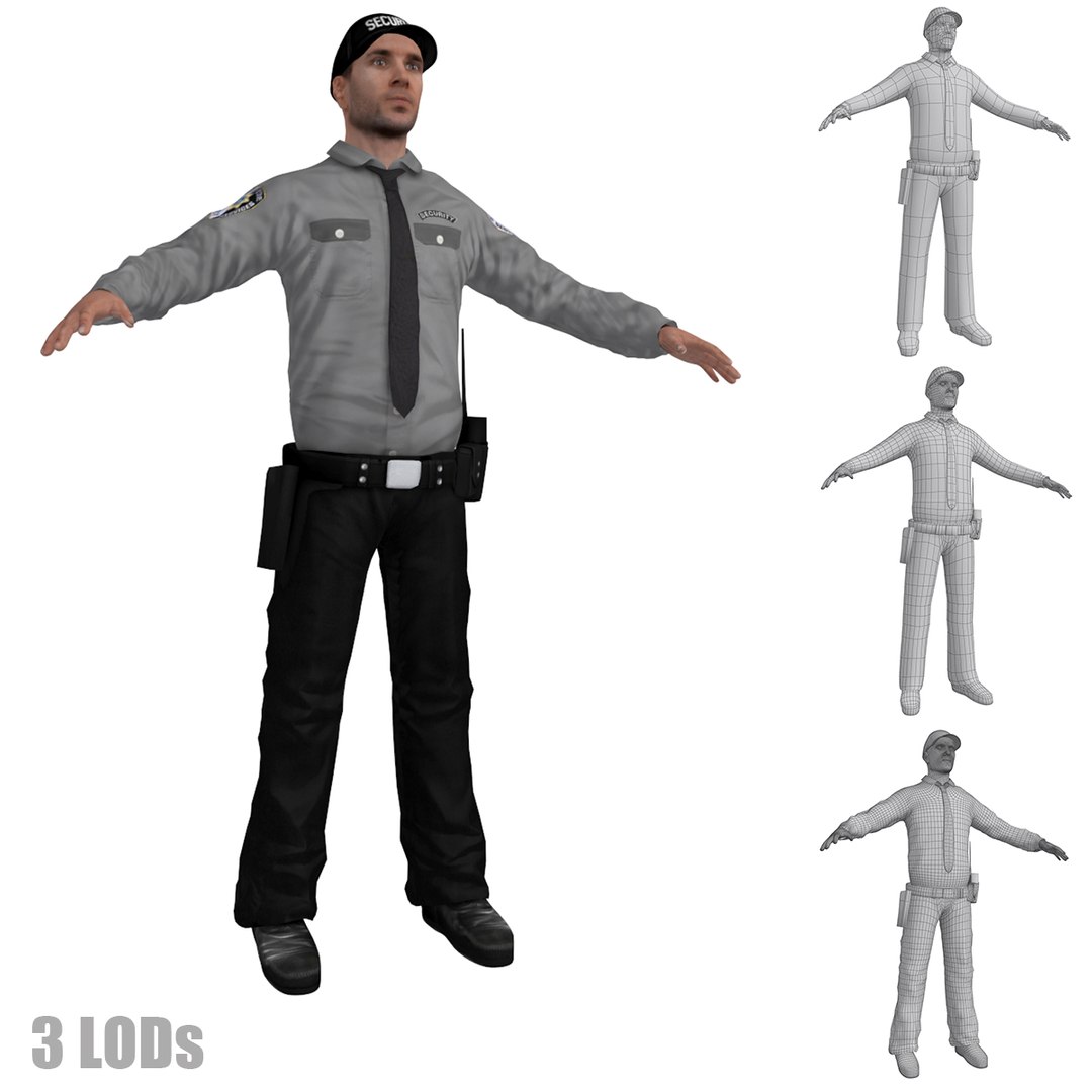 security guard 2 3d model