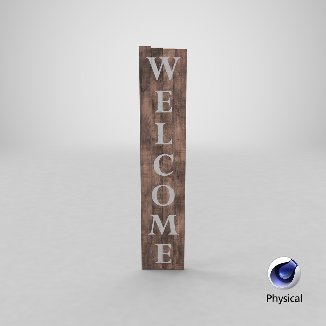 3D Welcome Sign 04 - TurboSquid 1228590