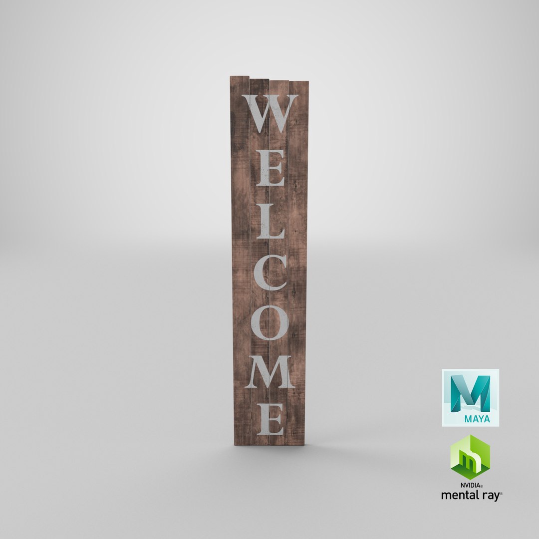 3D Welcome Sign 04 - TurboSquid 1228590