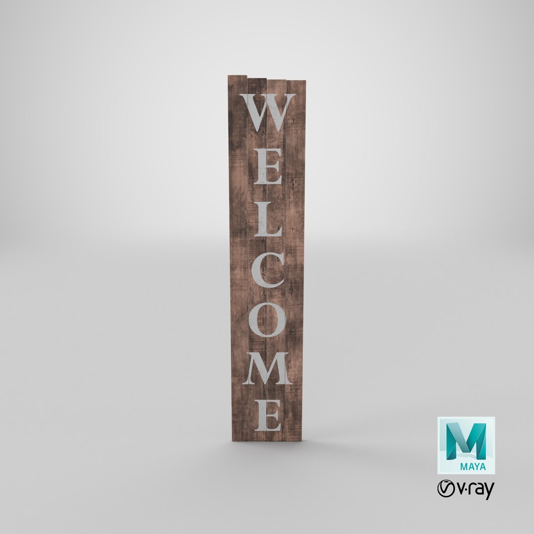 3D Welcome Sign 04 - TurboSquid 1228590