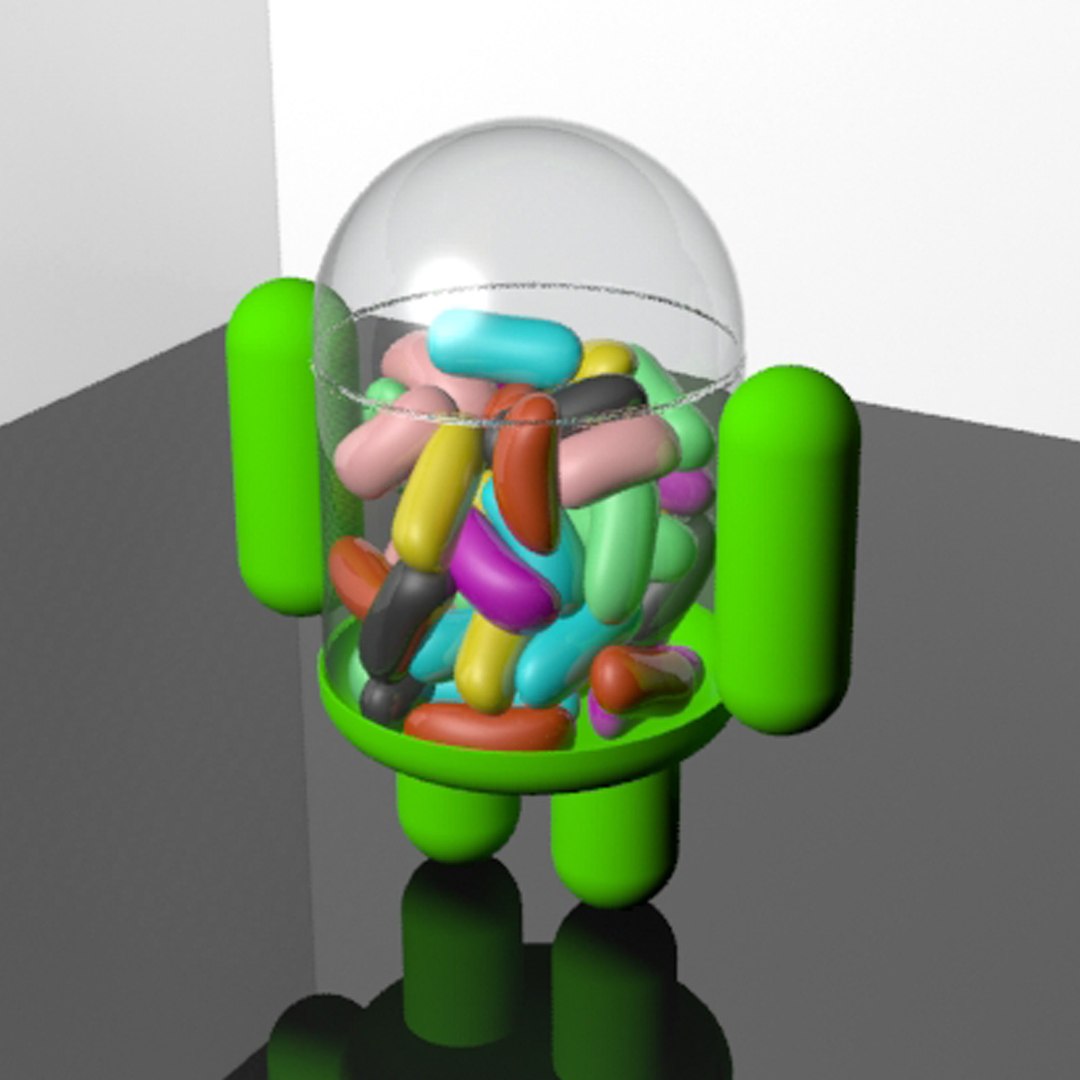 android jellybean mascot beans 3d max